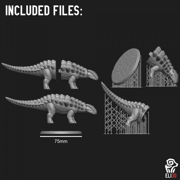 3D Printable Dinosaurs - Dino Bundle 2 by ELI 3D