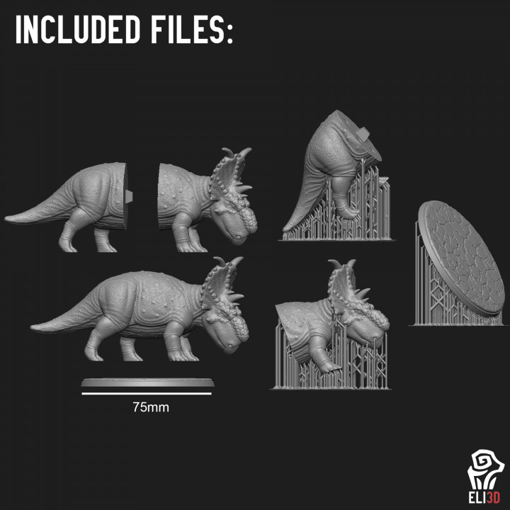 3D Printable Dinosaurs - Dino Bundle 2 by ELI 3D
