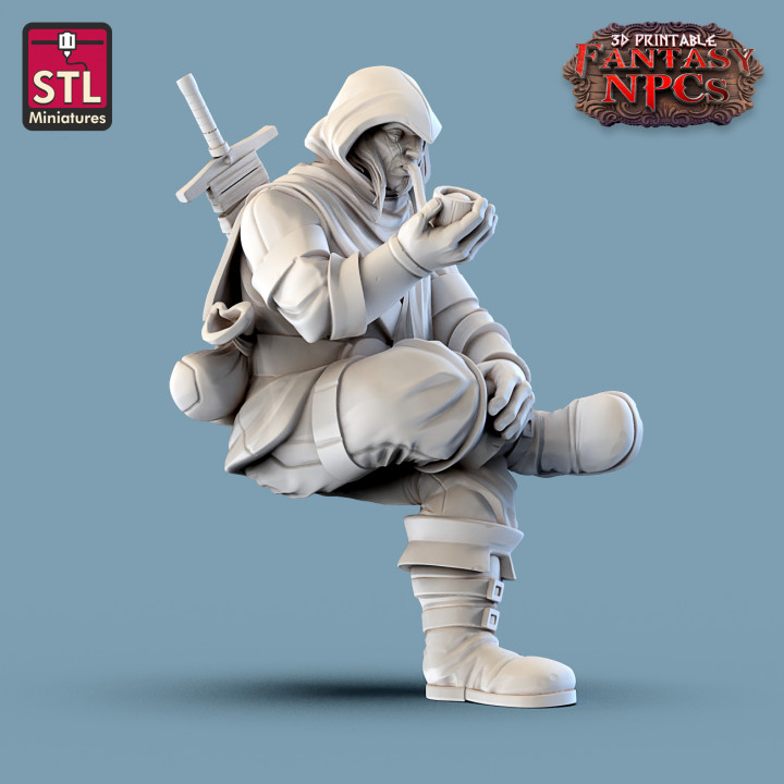 3D Printable Fantasy NPCs - Inn Set by STL Miniatures