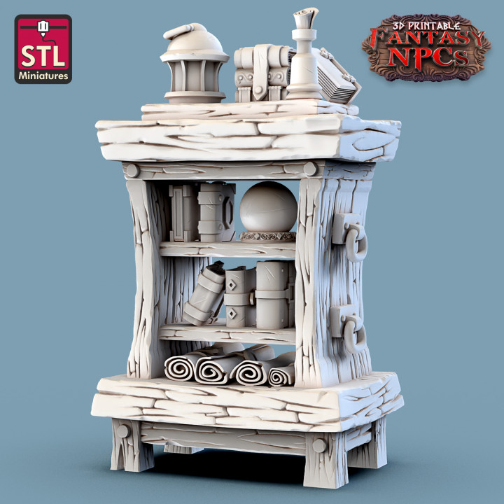 3D Printable Fantasy NPCs - Magic Item Vendor Set by STL Miniatures