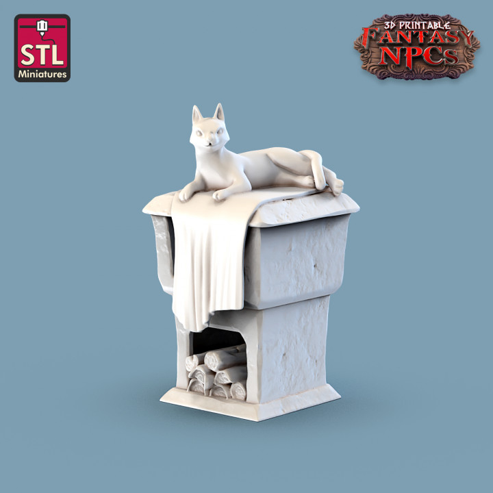 3D Printable Fantasy NPCs - Potter Set by STL Miniatures