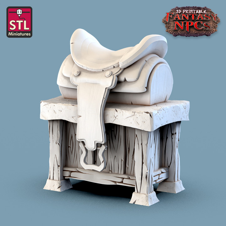 3D Printable Fantasy NPCs - Farmer Set by STL Miniatures