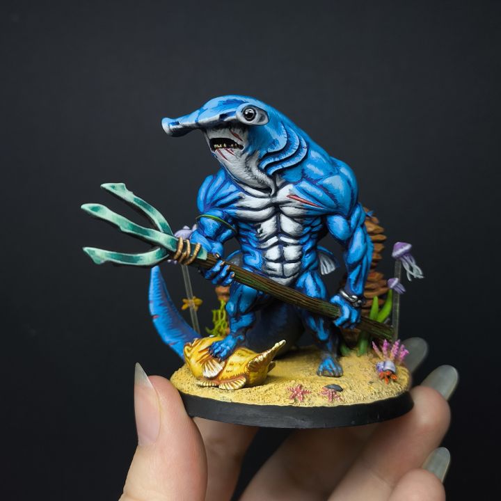 3D Print of Abyssal Merfolks Sharkmens by honeiiibeee