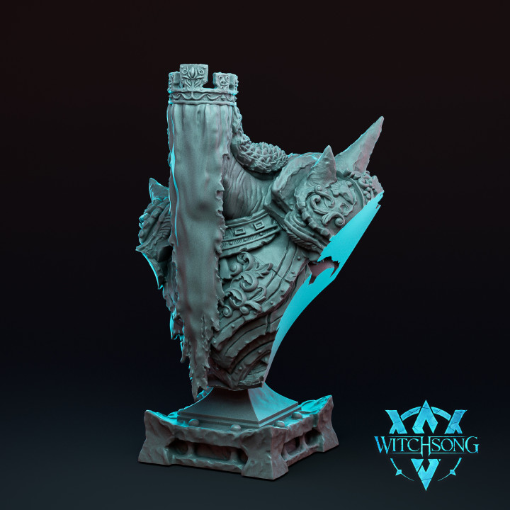 3D Printable Bust - The Faceless King by Witchsong Miniatures