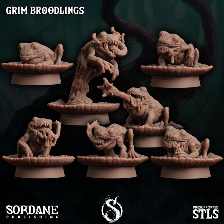 3D Printable Grim Broodlings by Sordane Publishing