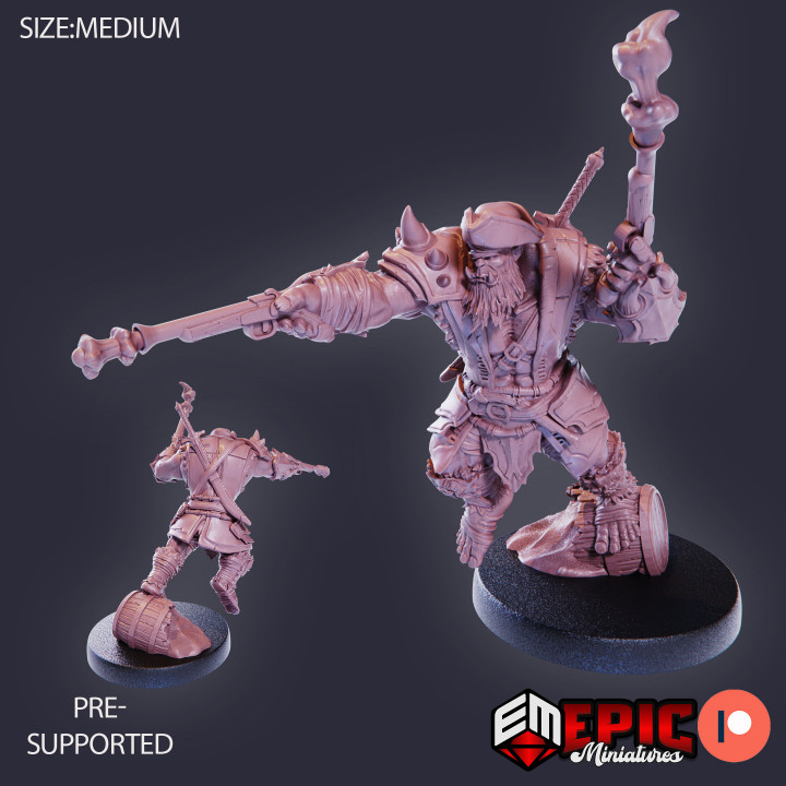 3D Printable Orc Pirate Captain Shooting / Green Skin Army Warrior ...