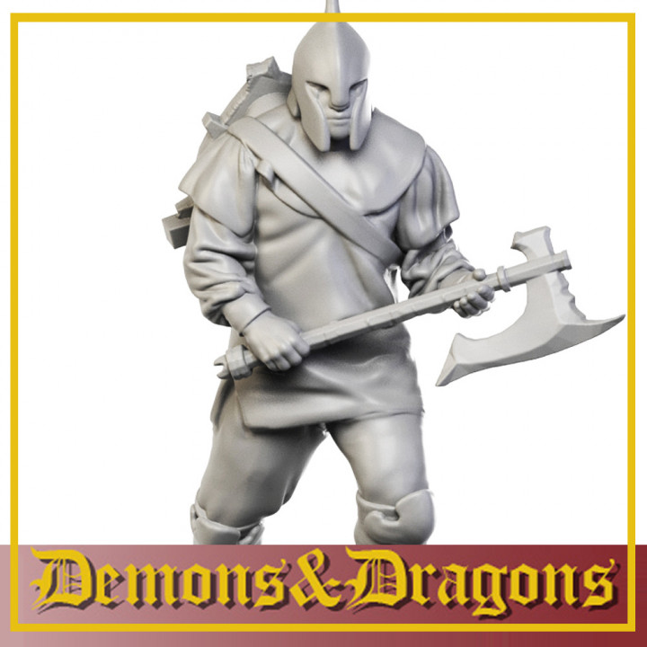 3D Printable 45 Axeman by Sergeant Hammer