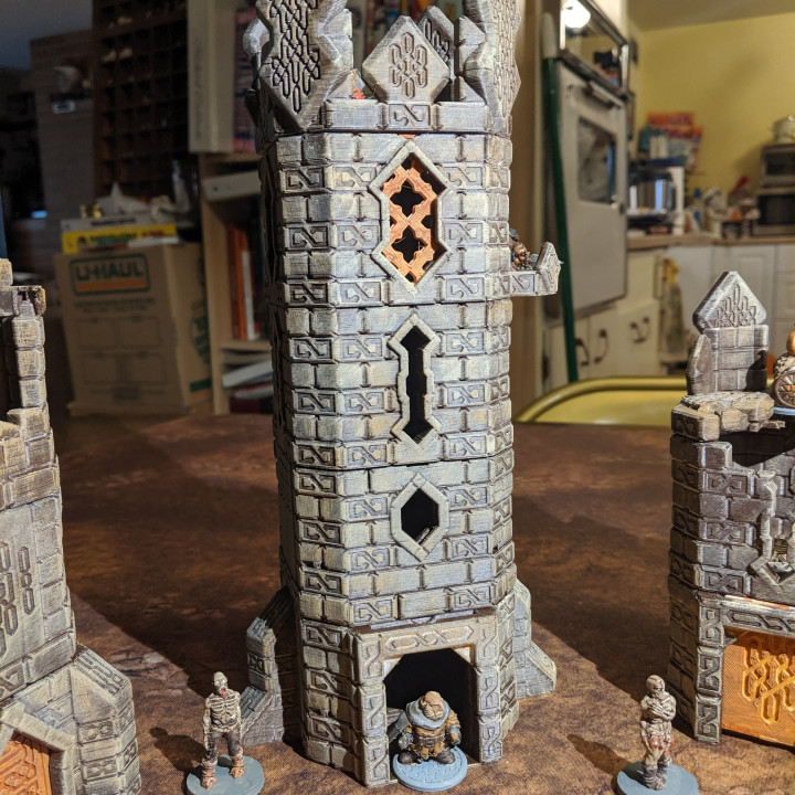 3D Printable Understone Tower - Square shaped by brander roullett