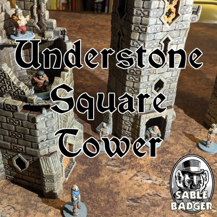 3D Printable Understone Tower - Square shaped by brander roullett
