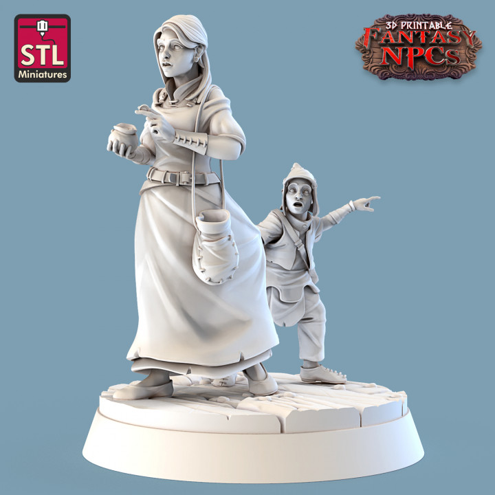 3D Printable Fantasy NPCs - SG4 Individual Characters by STL Miniatures