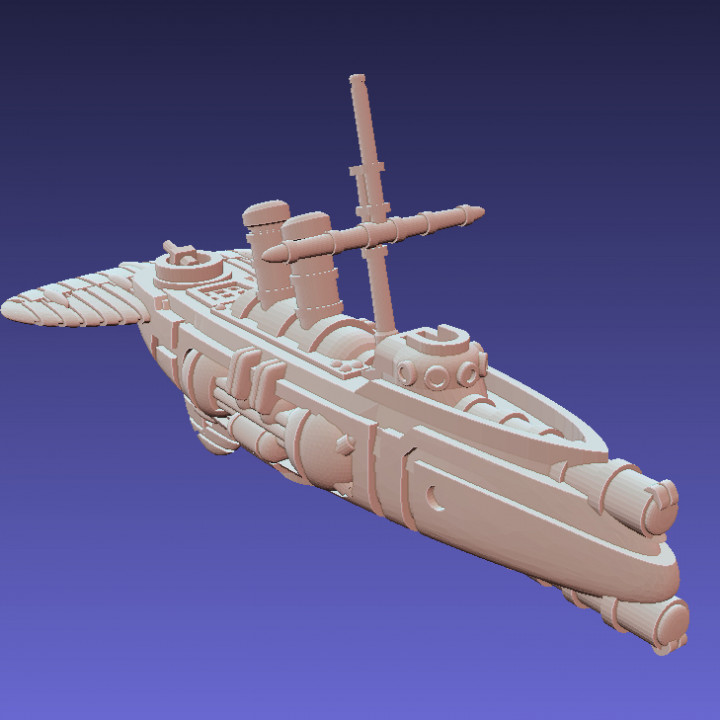 3D Printable SPRITE Class Flying Torpedo Boat for Castles in the Sky ...