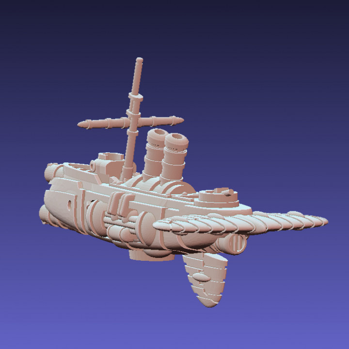 3D Printable SPRITE Class Flying Torpedo Boat for Castles in the Sky ...