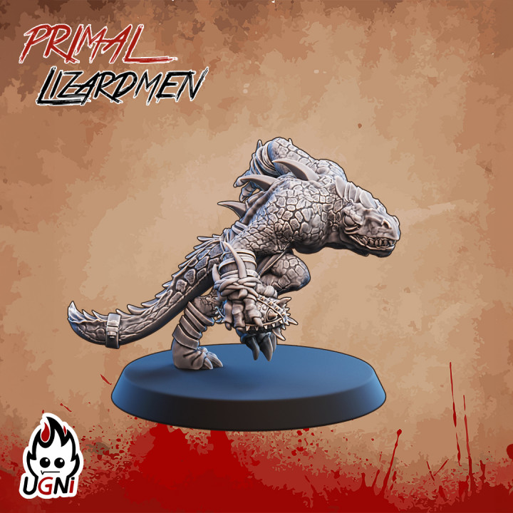 3D Printable Blocker #02 - Lizardmen - Fantasy Football by UGNI Miniatures