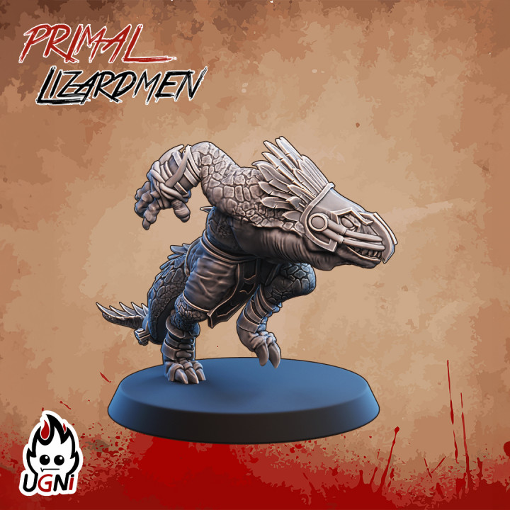 3D Printable Blocker #05 - Lizardmen - Fantasy Football by UGNI Miniatures