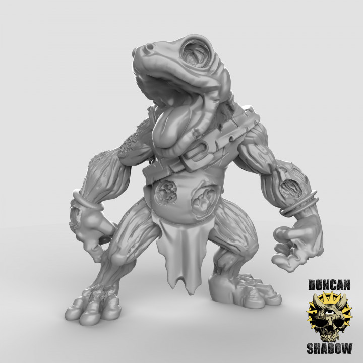 3D Printable Zombie frog folk (pre supported) by Duncan Shadow
