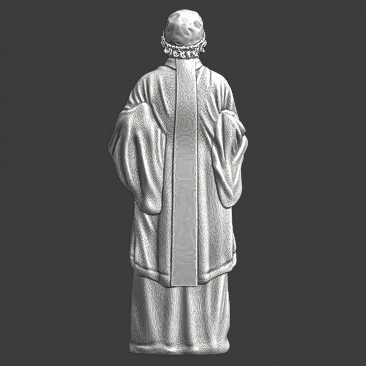 3D Printable Medieval Clerk drinking wine by Northern Crusades Miniatures