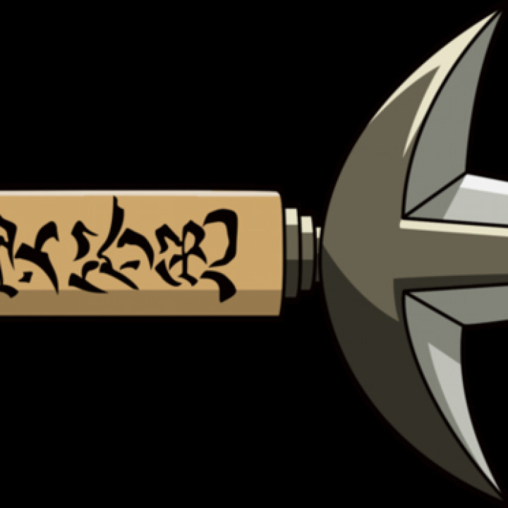 3D Printable yondiame kunai by santhino