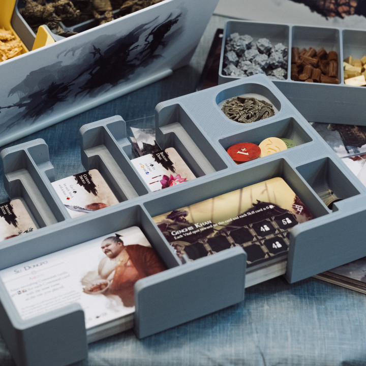 3D Printable Board Game Organizer - The Great Wall by Josh Harvey