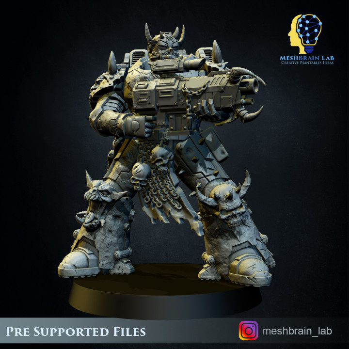 3D Printable Doom Marines Squad by MeshBrain Lab