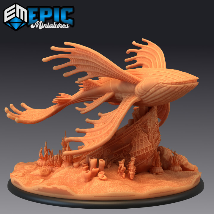 3D Printable Sacred Whale / Lord of the Sea / Moby Dick Monster / Ocean ...