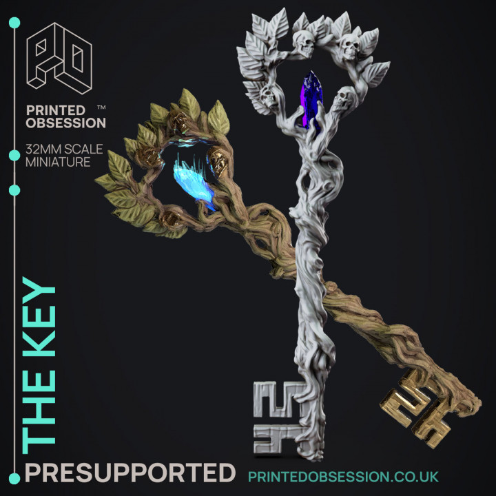 3D Printable The Key - Prop - PRESUPPORTED by Printed Obsession