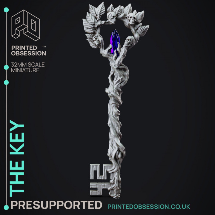 3D Printable The Key - Prop - PRESUPPORTED by Printed Obsession