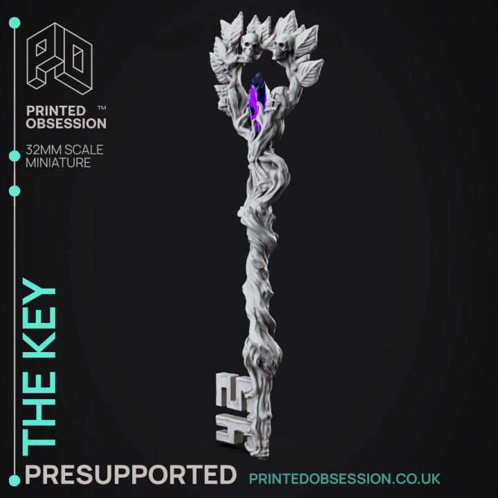 3D Printable The Key - Prop - PRESUPPORTED by Printed Obsession