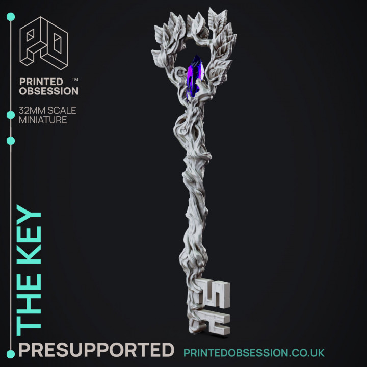 3D Printable The Key - Prop - PRESUPPORTED by Printed Obsession