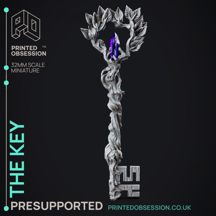 3D Printable The Key - Prop - PRESUPPORTED by Printed Obsession