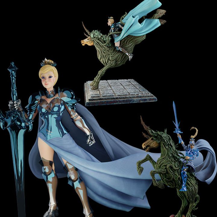 3D Printable Cinderella " The Glass Daughter" On Mount/Alternate sculpt ...