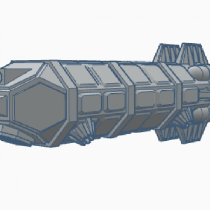 3D Printable Cargo Dropship Set Hex Map Scale by Wargame Forge