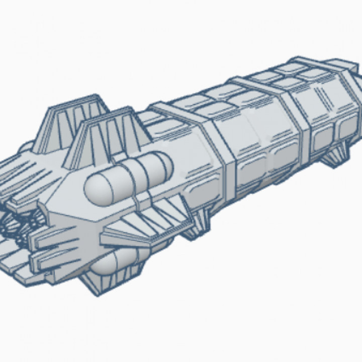 3D Printable Cargo Dropship Set Hex Map Scale by Wargame Forge