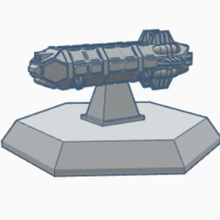 3D Printable Cargo Dropship Set Hex Map Scale by Wargame Forge