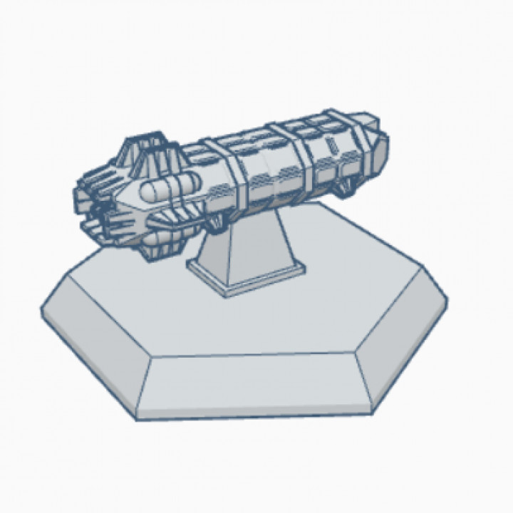 3D Printable Cargo Dropship Set Hex Map Scale by Wargame Forge