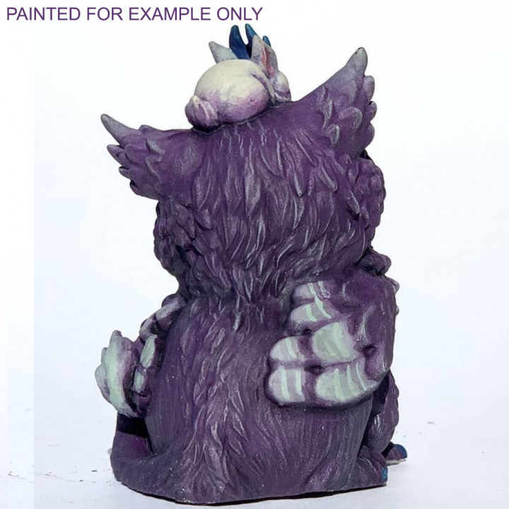 3D Printable Snowy owl griffon (Supported) by Crystel Klein