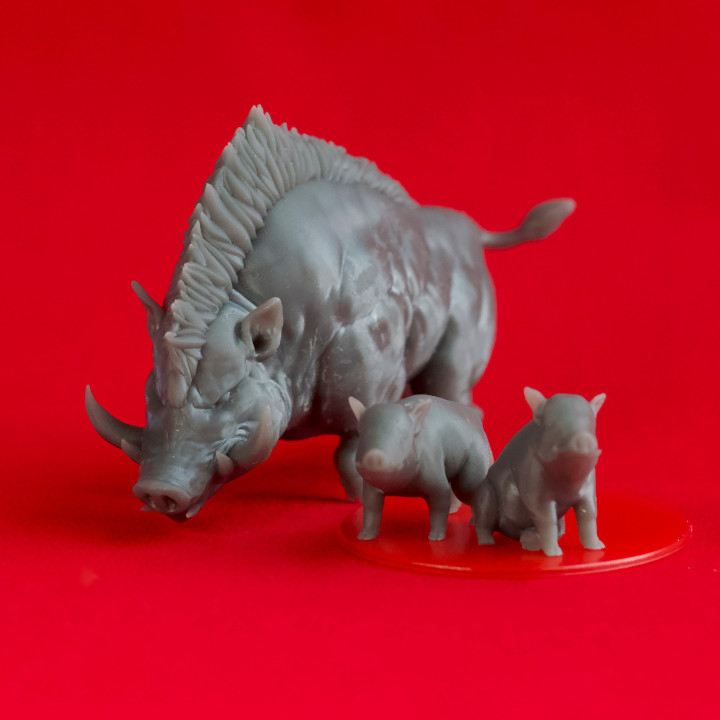 3D Printable Giant Boar Piglets - Tabletop Miniature (Pre-Supported) by ...