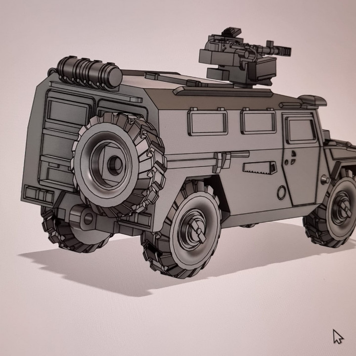 3D Printable GAZ TIGER M ABALET CROWS RWS 20mm 1/72 Elhiem Russian SUV ...