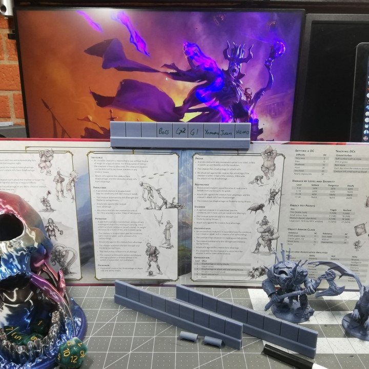 3D Printable Free Initiative Tracker V2 by Adler