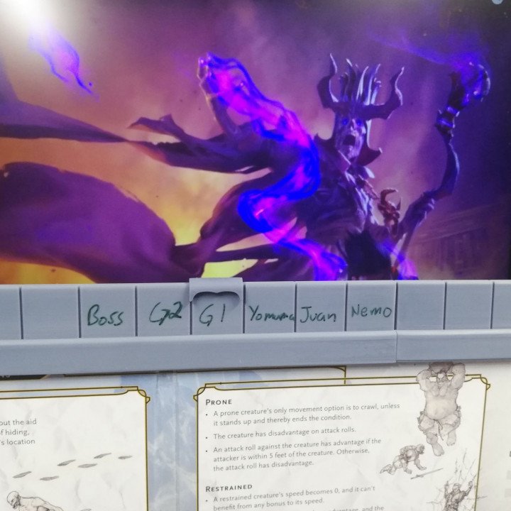 3D Printable Free Initiative Tracker V2 by Adler