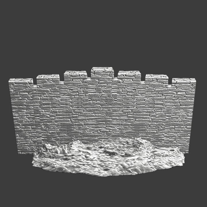 3D Printable Rising wall - modular castle system by Northern Crusades ...