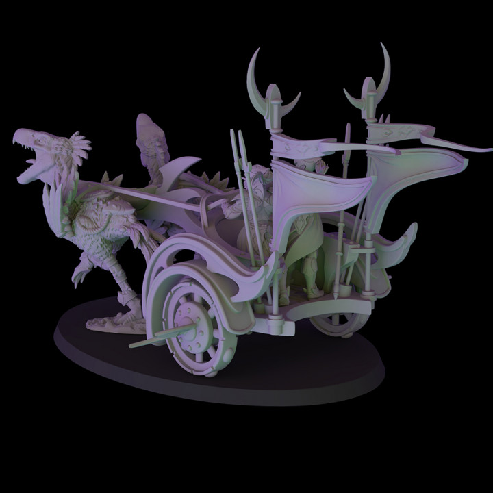 3D Printable Elven heavy chariot by Fantasy Cult Miniatures