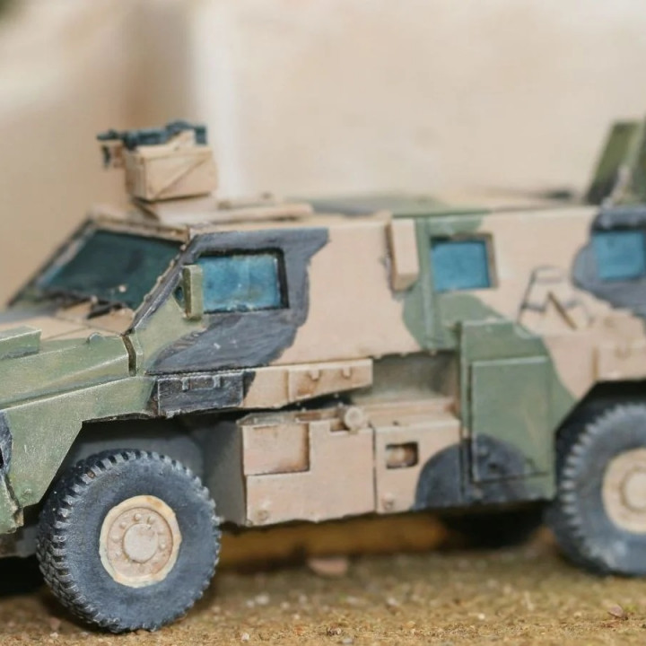 3D Printable Dutch BUSHMASTER APC with RWS UPARMORED 20mm 1/72 Elhiem ...