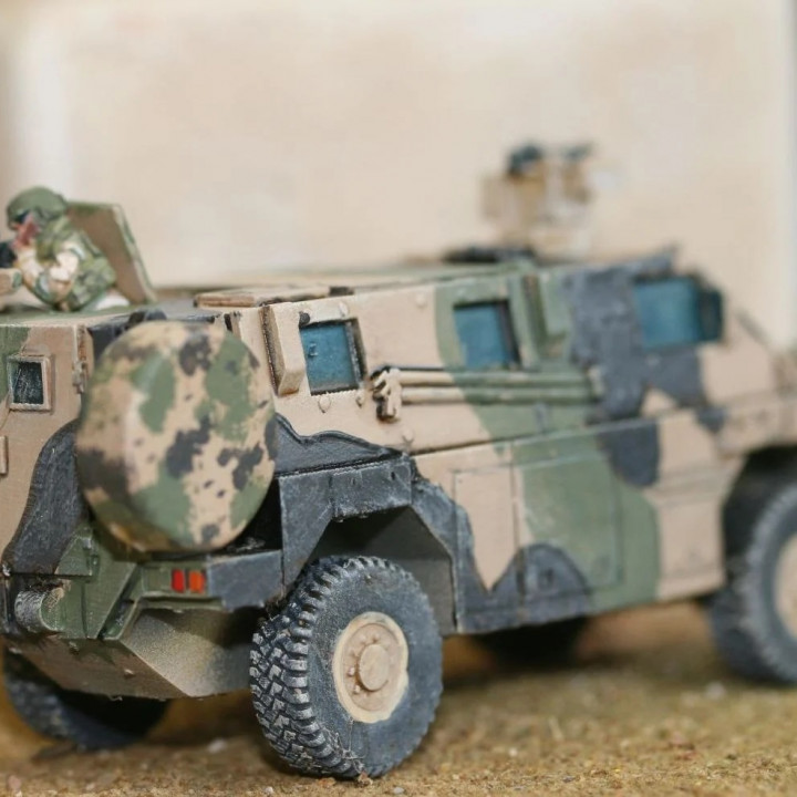 3D Printable Dutch BUSHMASTER APC with RWS UPARMORED 20mm 1/72 Elhiem ...