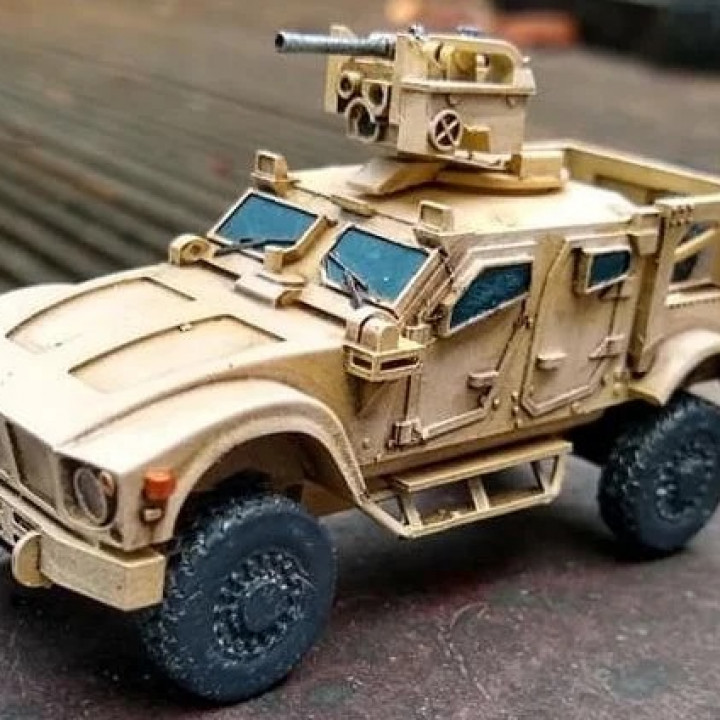3D Printable M-ATV MATV US heavy recon vehicle with CROWs 20mm 1/72 ...