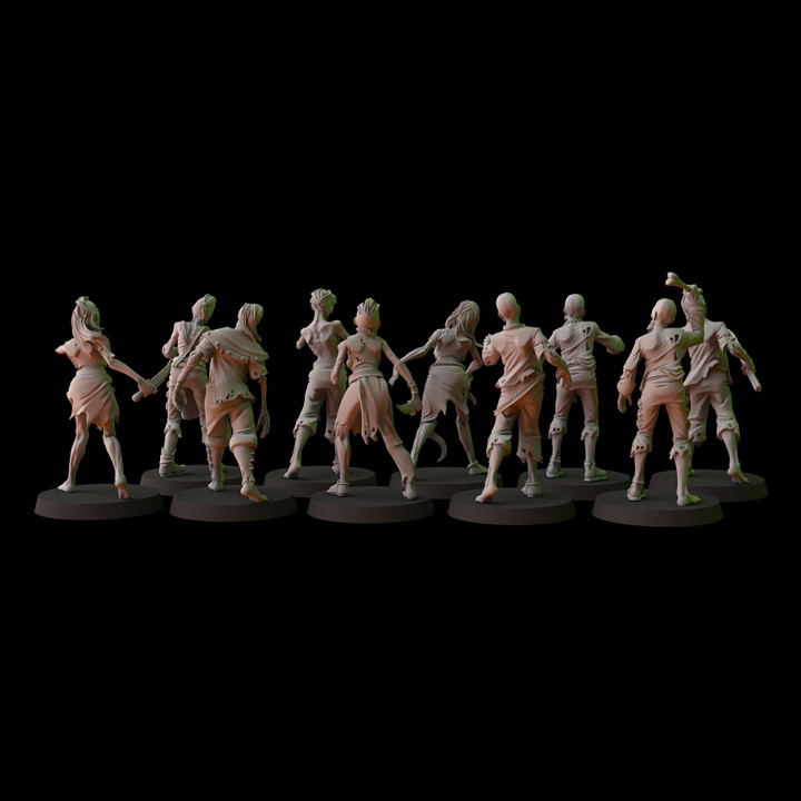 3D Printable Zombies by Fantasy Cult Miniatures