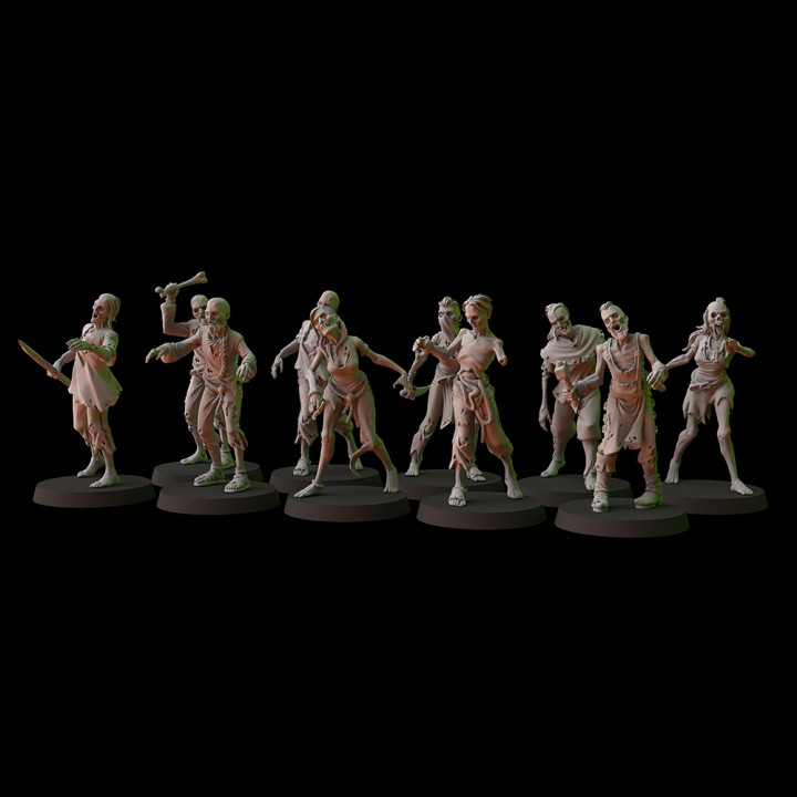 3D Printable Zombies by Fantasy Cult Miniatures