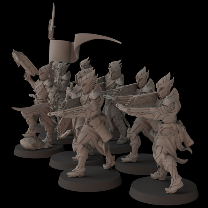 3d Printable Elves Crossbowmen By Fantasy Cult Miniatures