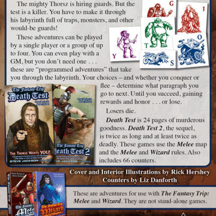 3D Printable The Fantasy Trip: Death Test and Death Test 2 by Steve ...