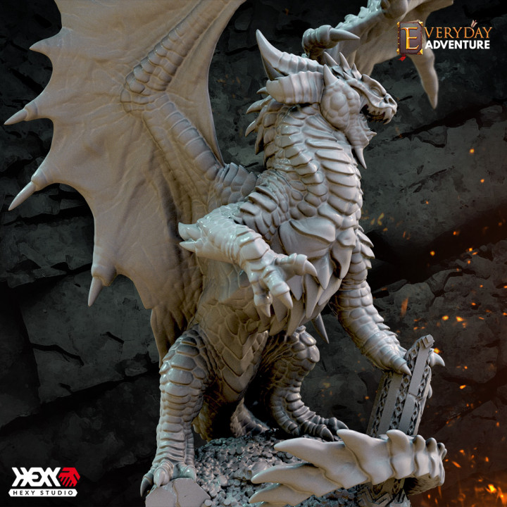 3D Printable Red Dragon by Hexy Studio