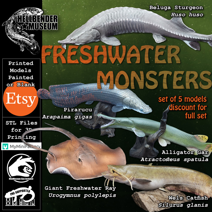 Download Freshwater Monsters Giant Fish Multipack von Hellbender Museum